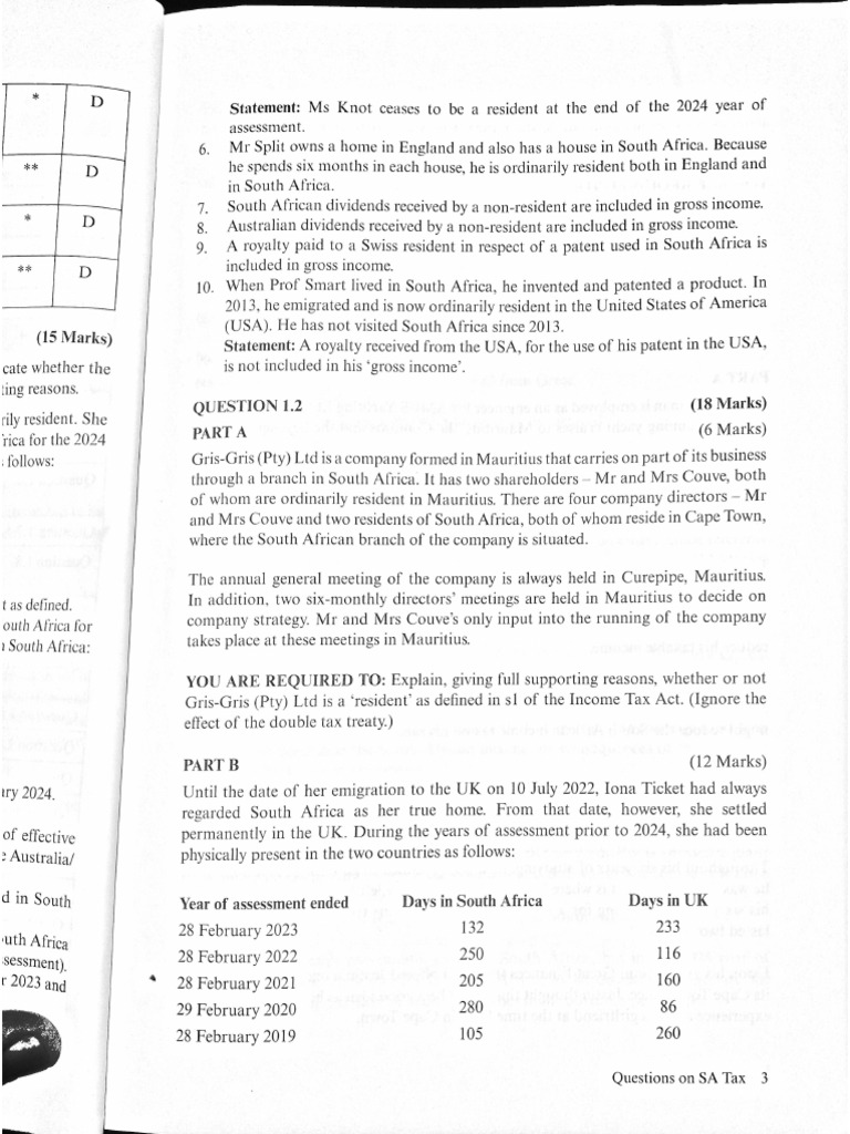 Non Residents | PDF