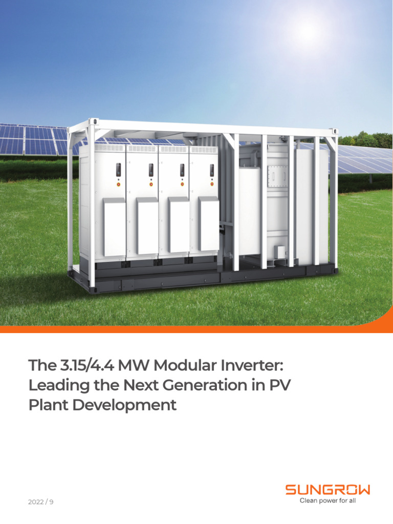 Sungrow 3.15/4.4MW Modular Inverter | PDF | Electrical Grid ...