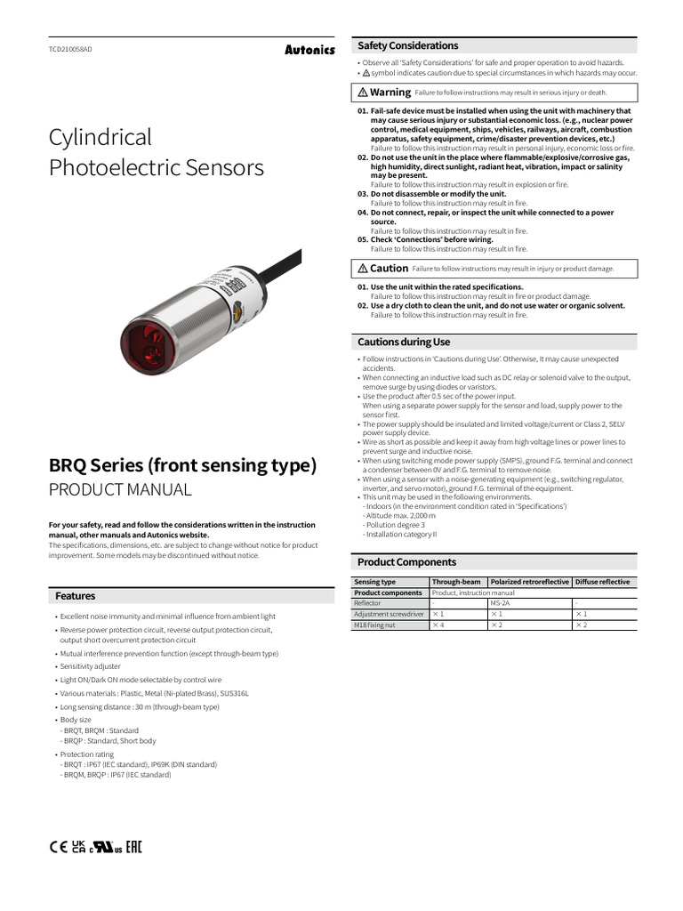BRQ (Front Sensing Type) - EN - TCD210058AD - 20240220 - MANUAL - W ...