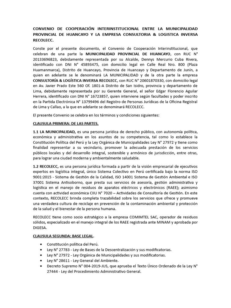 Convenio | PDF