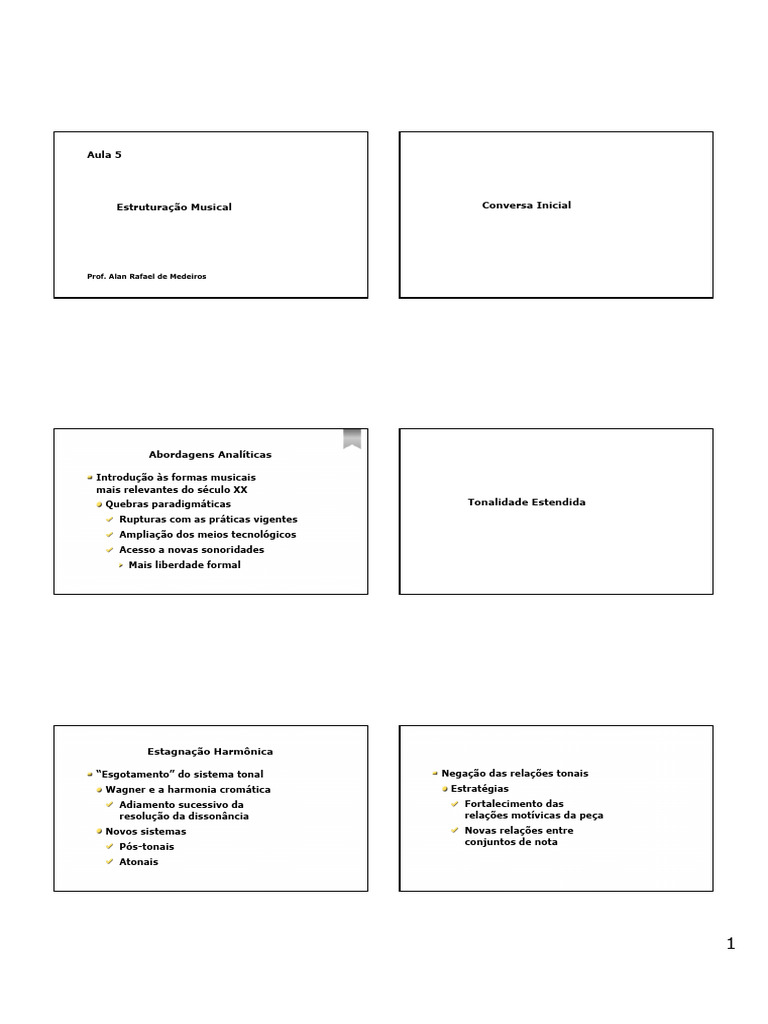 AULA 5 Slides | PDF | Harmonia | Música eletrônica