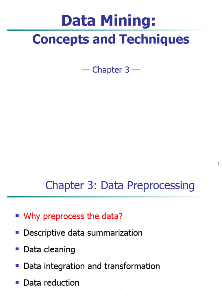Data Preprocessing Techniques | PDF | Teaching Methods & Materials
