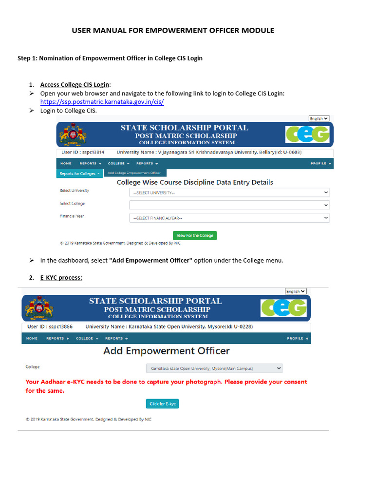 Empowerment Officer Module For SWD | PDF | Login | Information Technology