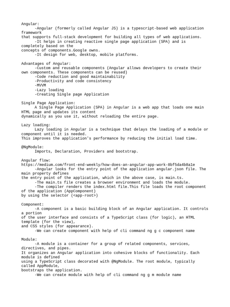 Angular | PDF | Information Technology | World Wide Web