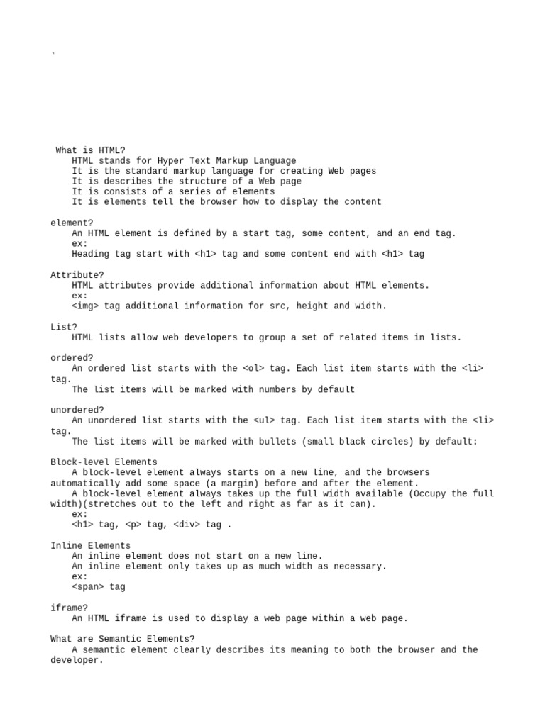 Html Pdf Html Element Html