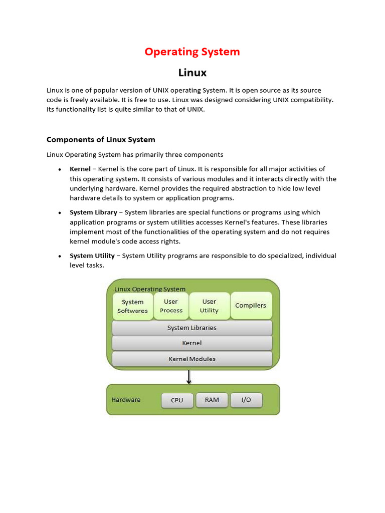 Linux | PDF | Kernel (Operating System) | Operating System