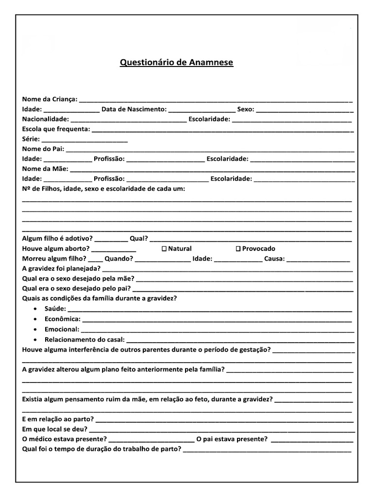 Anamnese | PDF