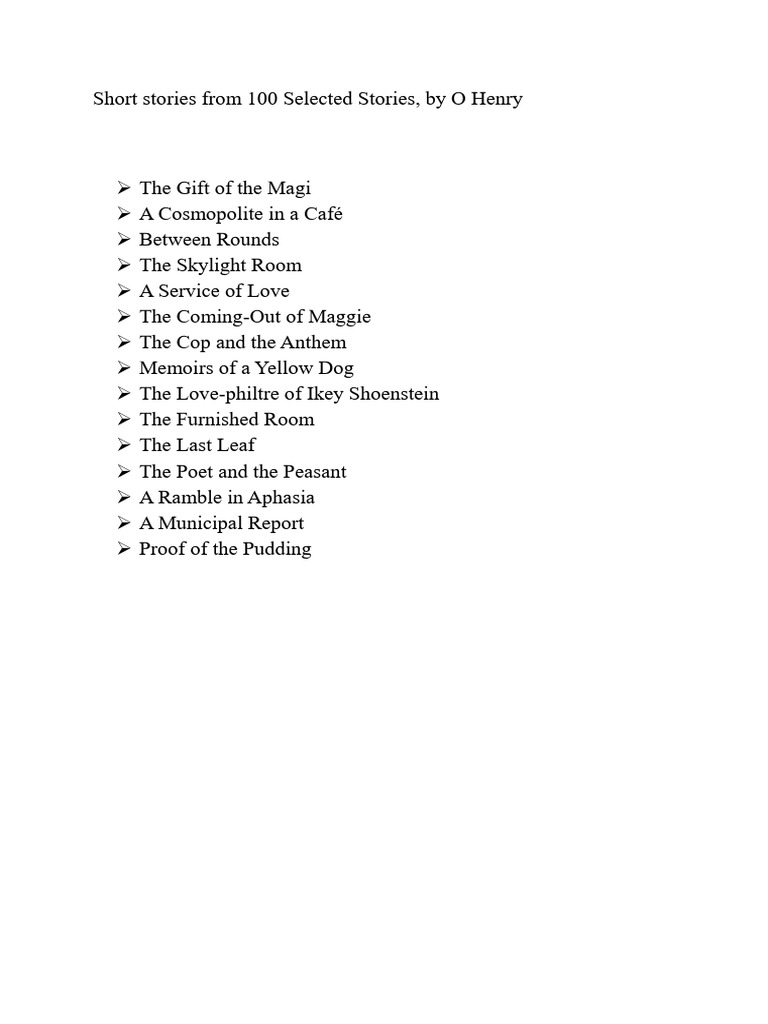 100 Story | PDF | Mystery, Thriller & Crime Fiction