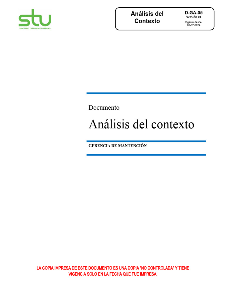 D-GA-05 Analisis Del Contexto V01 | PDF