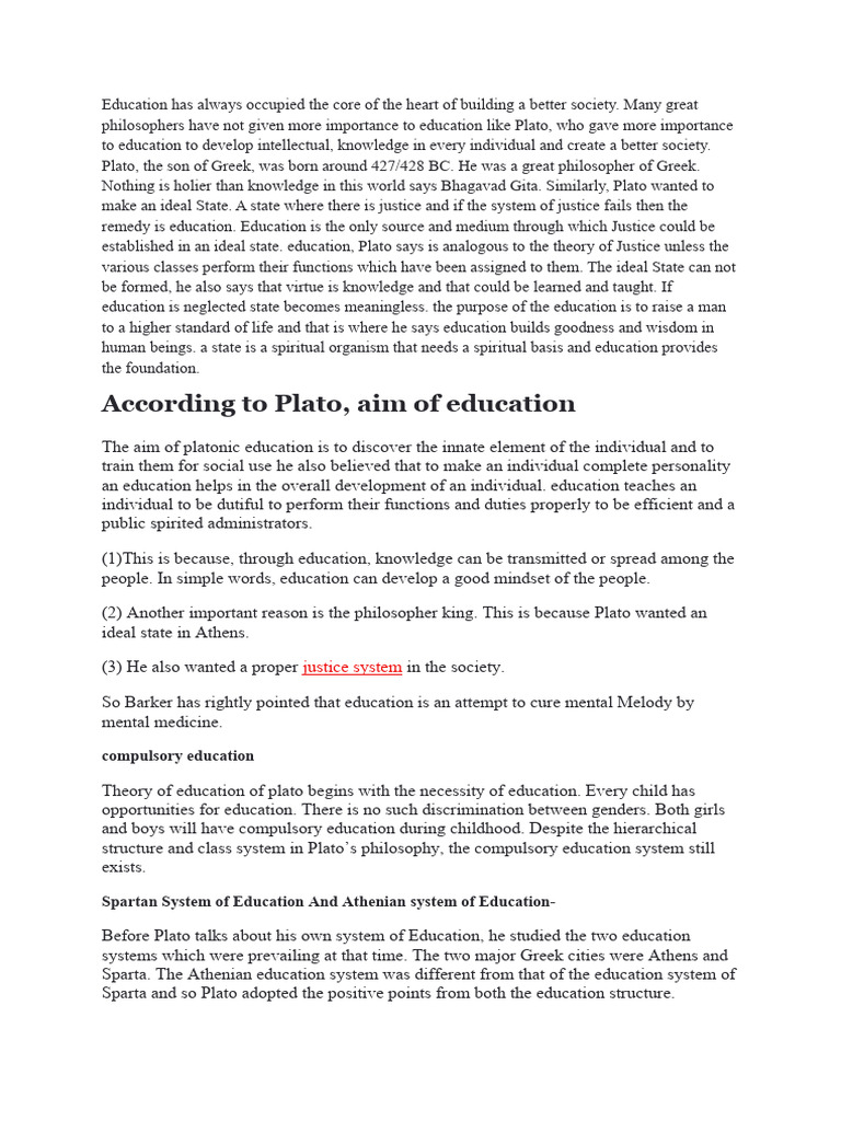 Elements of Education by Plato | PDF | Plato | Justice