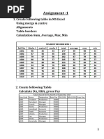 Excel Practice Exercises Collection | PDF | Payroll | Microsoft Excel