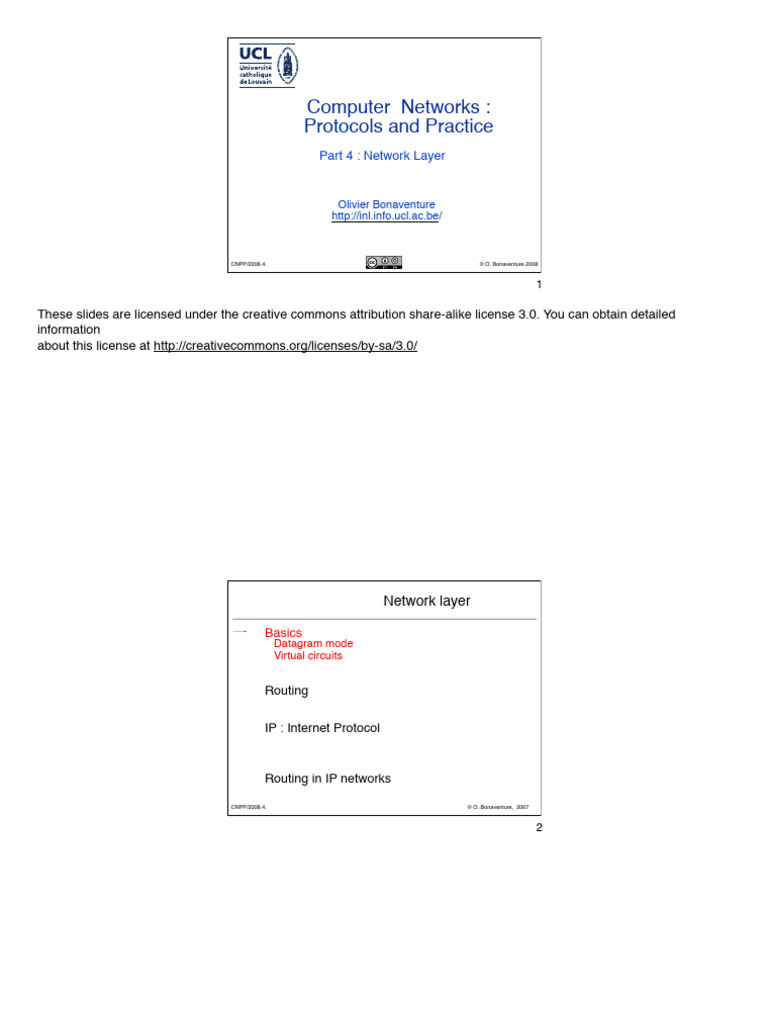 4-Network Key | PDF | Routing | Computer Network