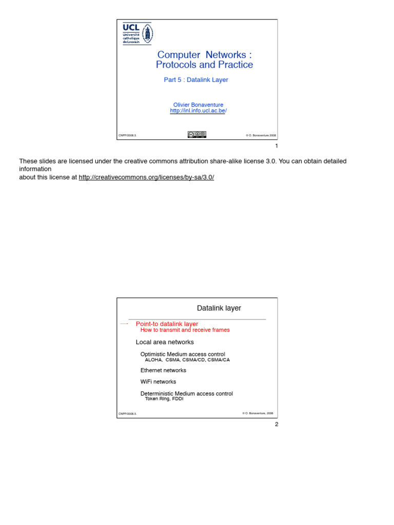 5 DataLink LAN - Key | PDF | Ethernet | Computer Network