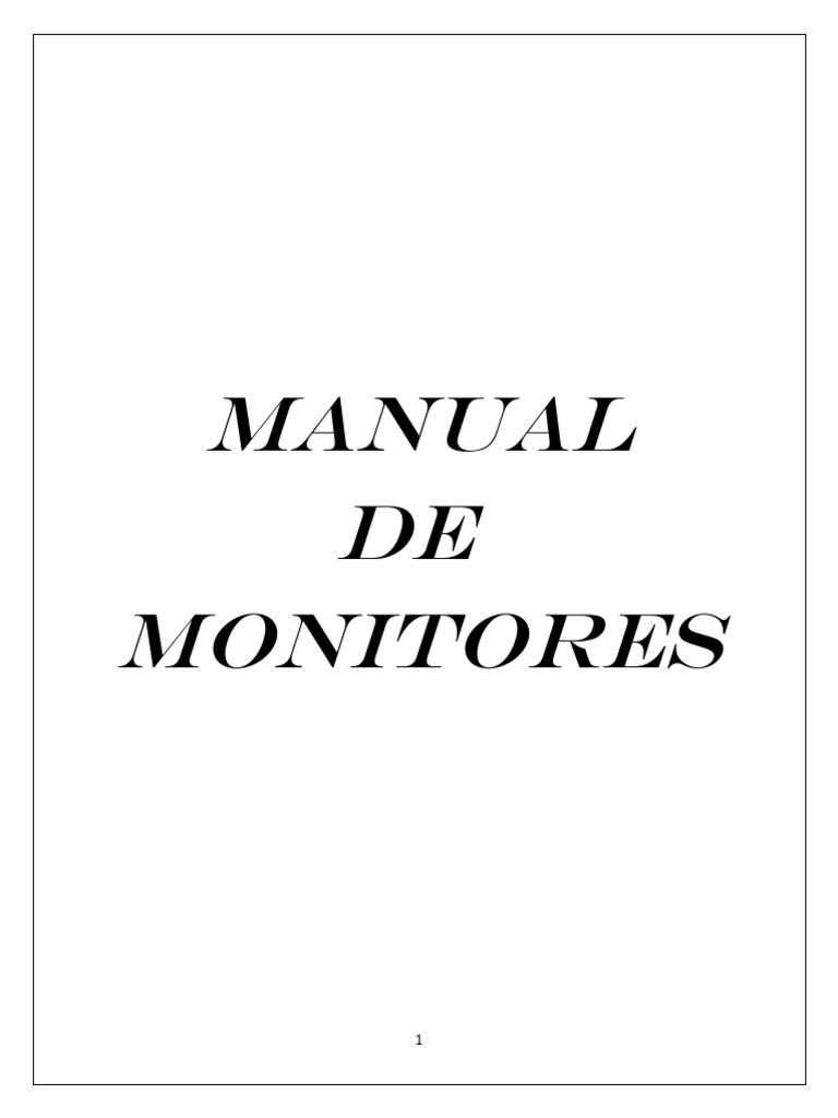 Manual de Monitores - 2022 | PDF | Archivo de computadora | Equipo de ...