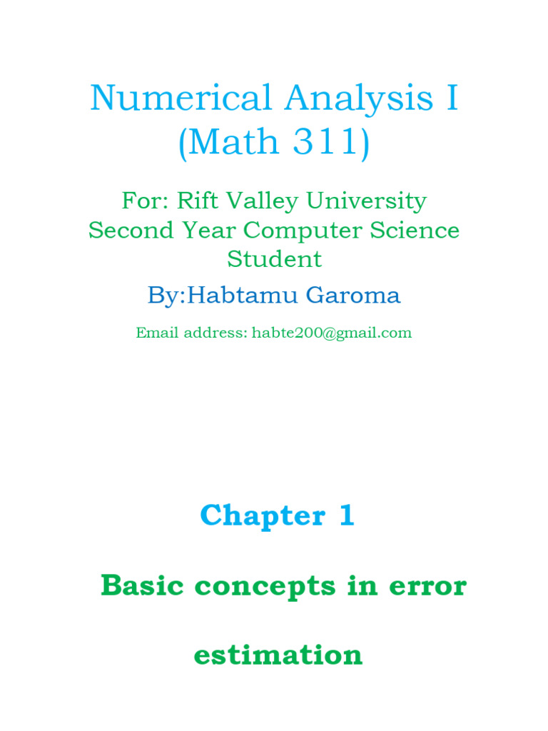 Chapter 1 | PDF | Significant Figures | Numerical Analysis