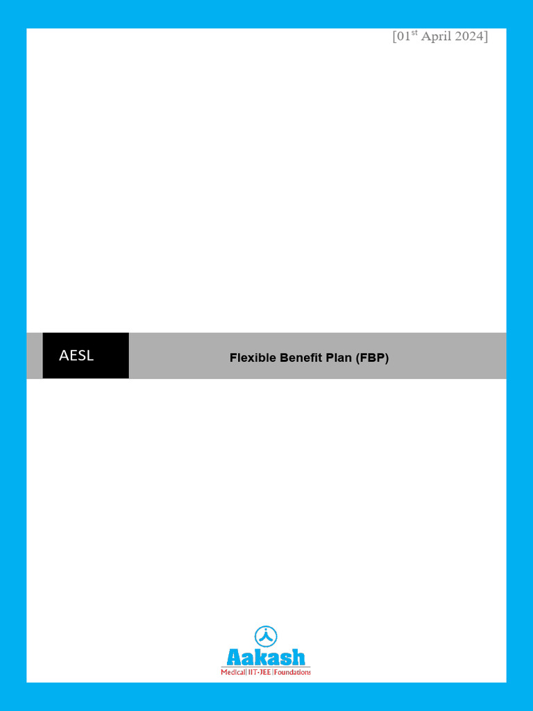 Flexible Benefit Plan Policy (FBP) | PDF
