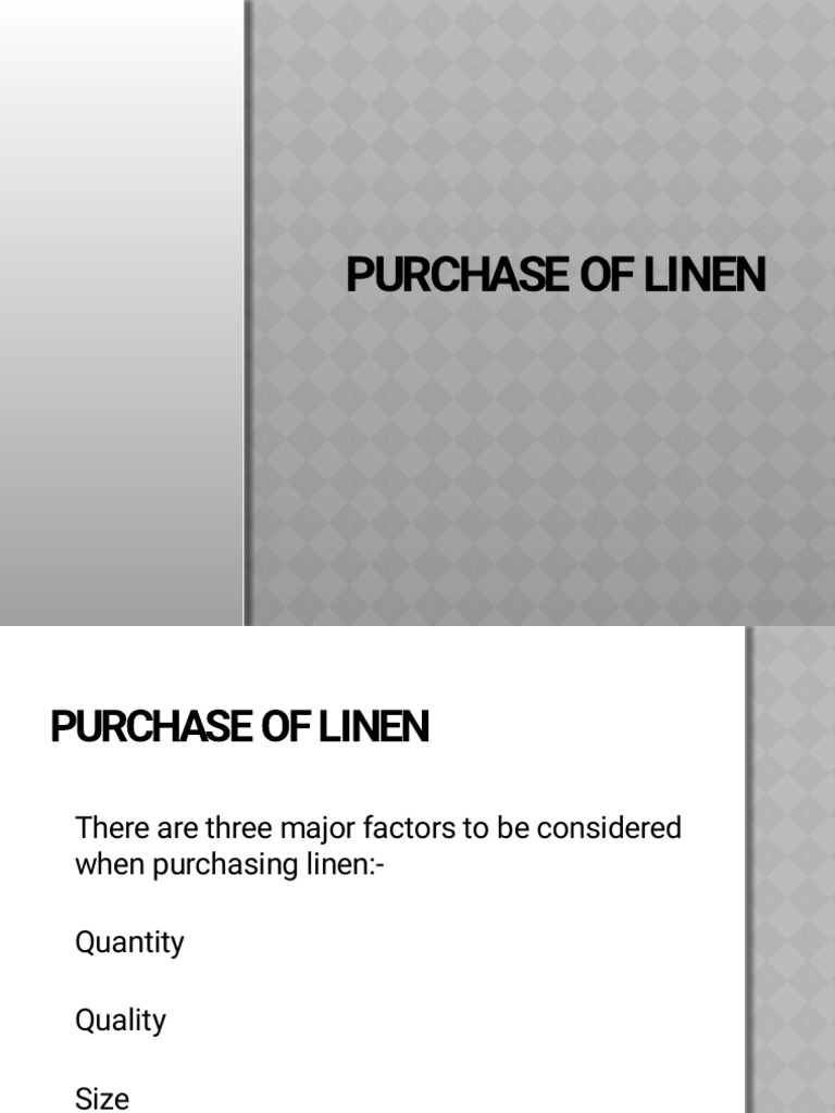 Purchase of Linen | PDF | Yarn | Linens