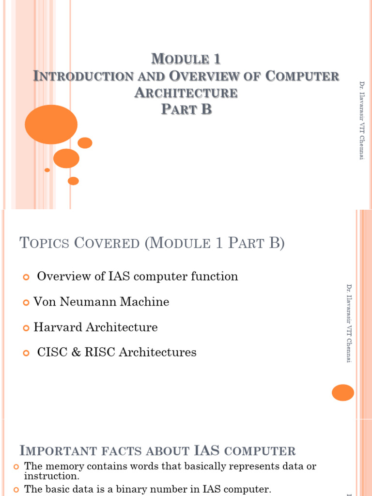 Module 1 - PART B - DR - Ilavarasi | PDF | Central Processing Unit ...