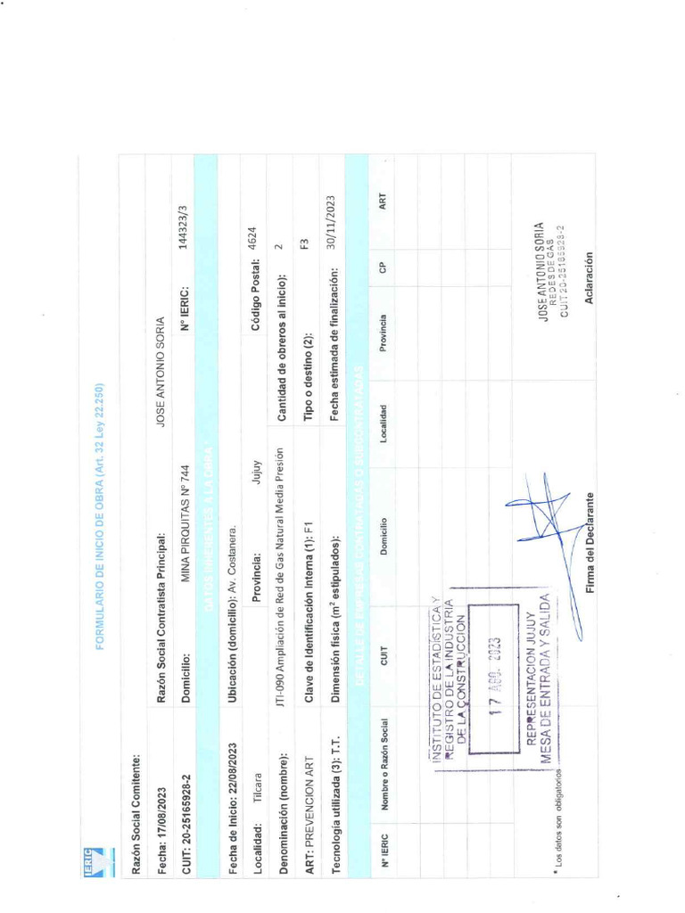 Jti-090 Avisos de Inicio | PDF