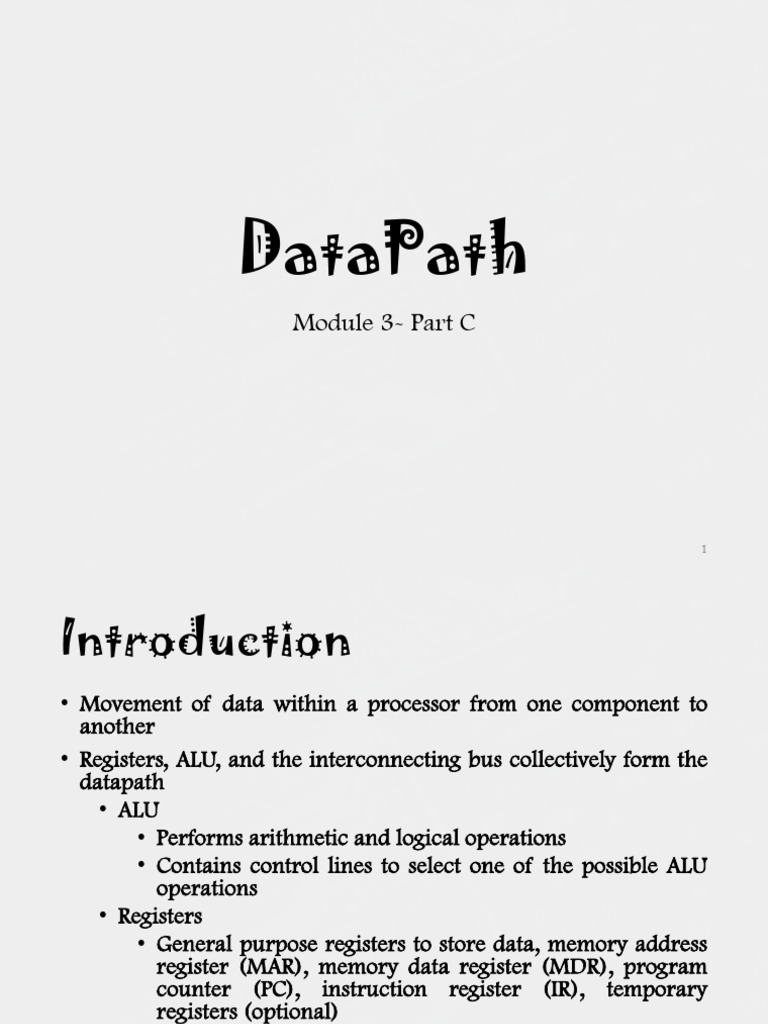 Module3 PartC DataPath | PDF | Central Processing Unit | Computer Data Storage