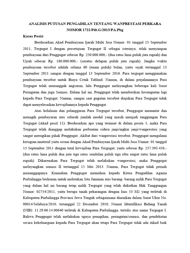 Analisis Putusan Kepailitan | PDF