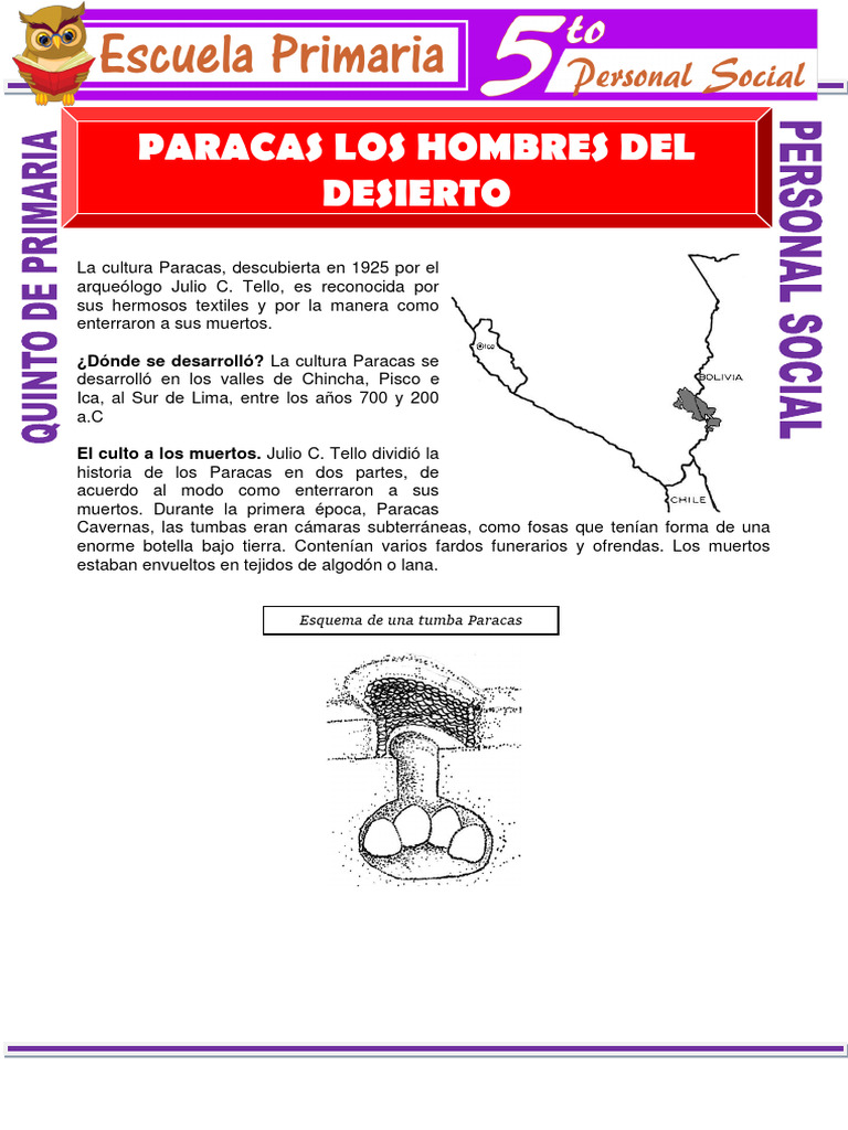 Paracas Los Hombres Del Desierto para Quinto de Primaria | PDF ...