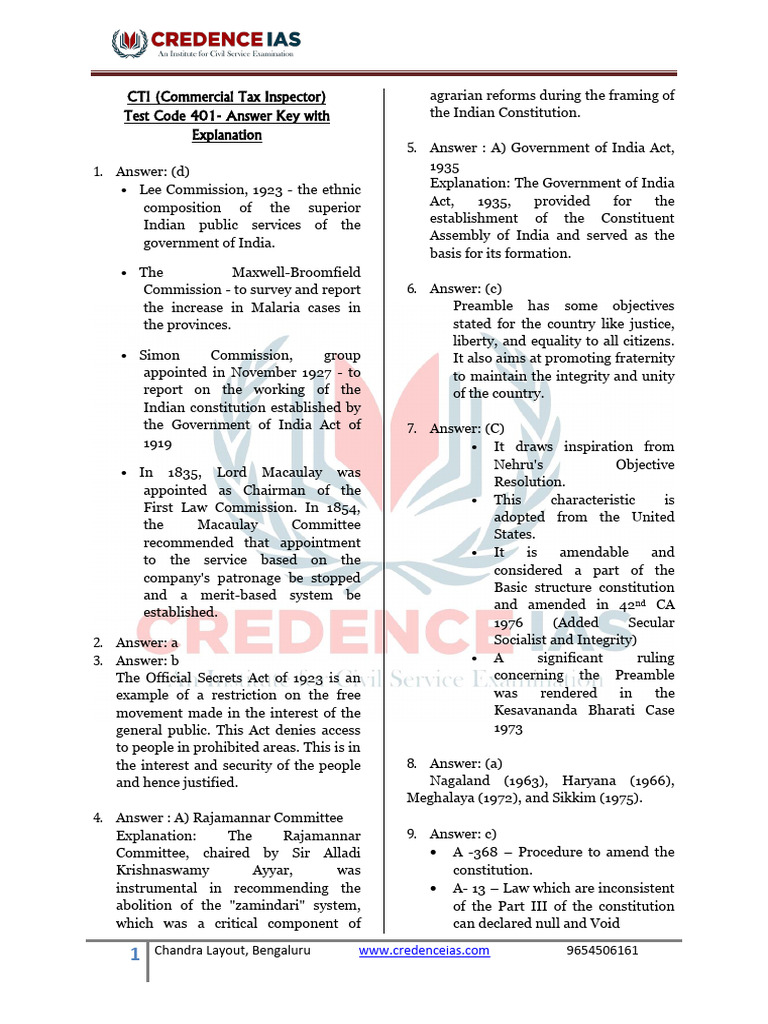 401 Answer Synopsis Keys E K | PDF | Writ | Justice