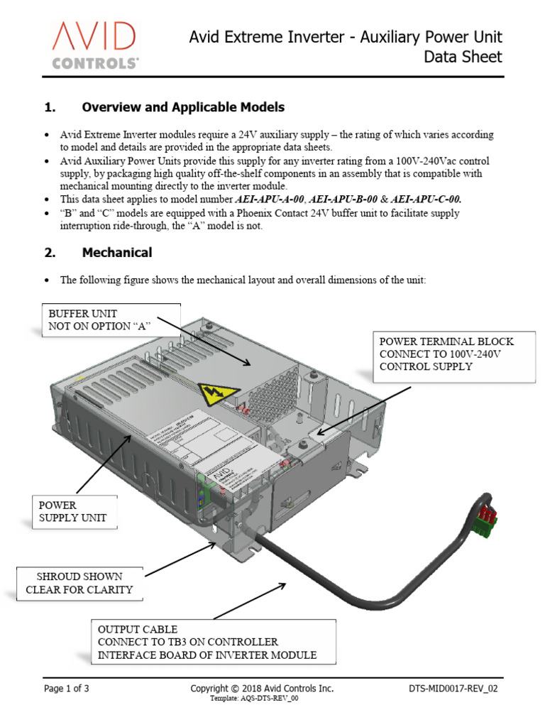 Aei Aux Power Unit - Rev - 02 | PDF | Power Inverter | Power Supply
