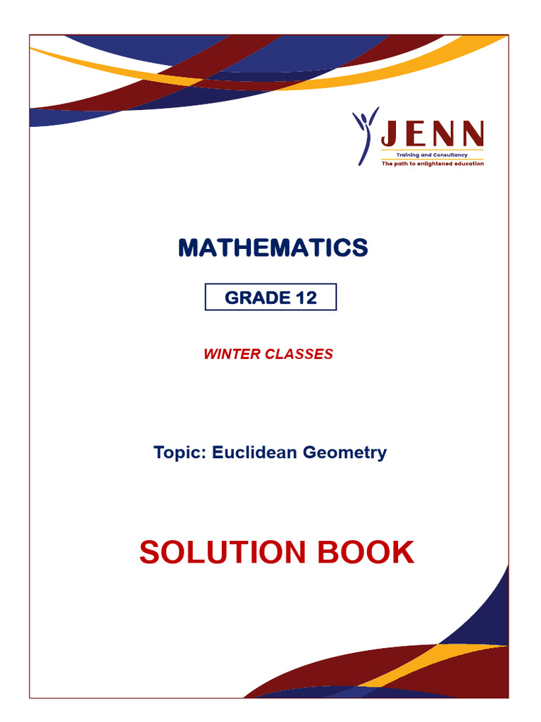 Mathematics Solution Book (Euclidean Geometry) | PDF | Geometry ...
