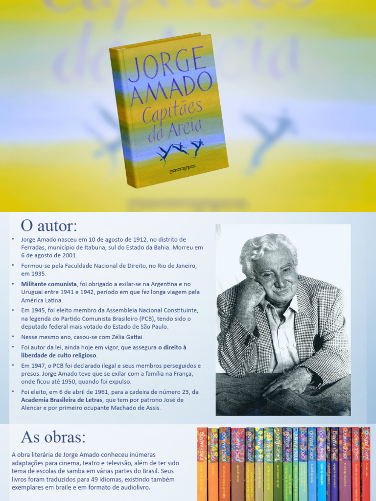 Capitães Da Areia Jorge Amado Apresentação | PDF | Mistério, Suspense e ...