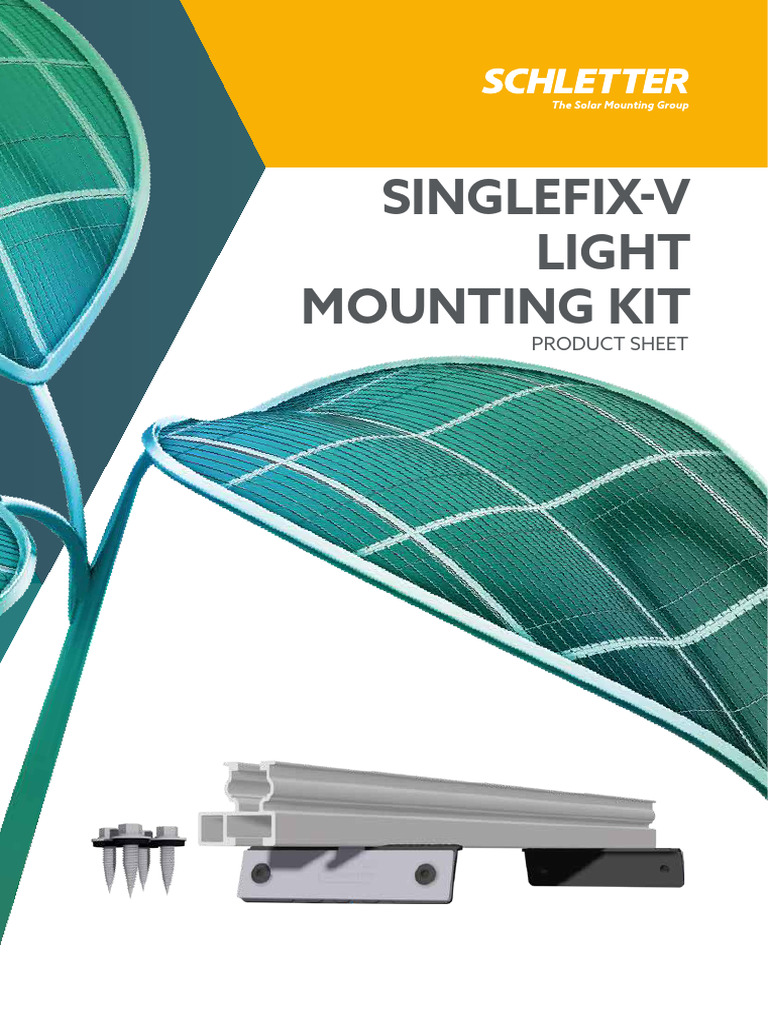 SingleFix-V Light Mounting Kit Product Sheet 400420EN | PDF | Sheet ...