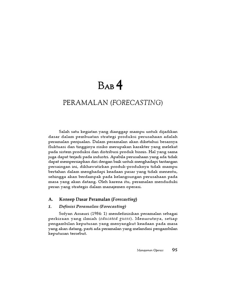 Materi Peramalan (Forecasting) | PDF | Bisnis | Teknologi & Rekayasa