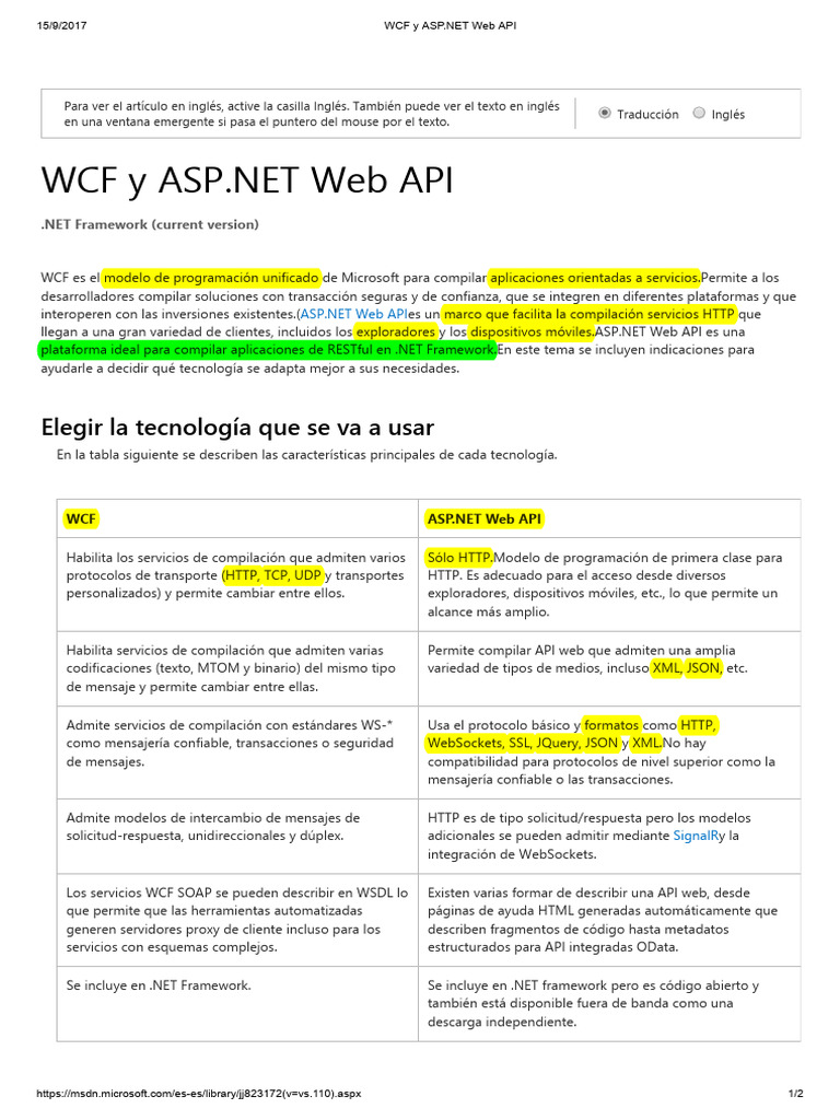 WCF y ASP | PDF | .NET Framework | Red mundial