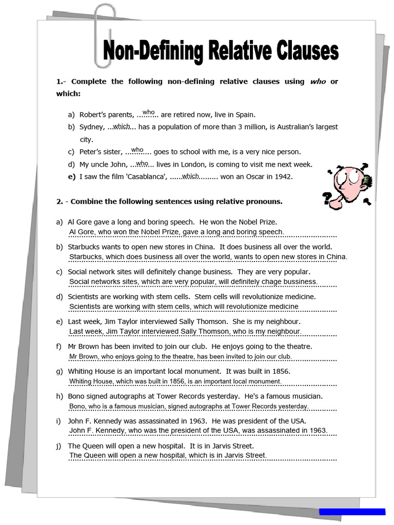 Non-Defining Relative Clauses-1 | PDF | Linguistics