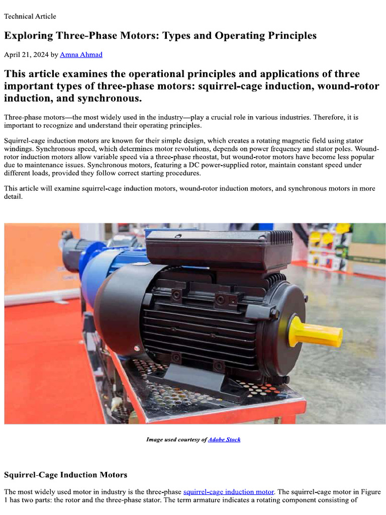Exploring 3ph Motor | PDF