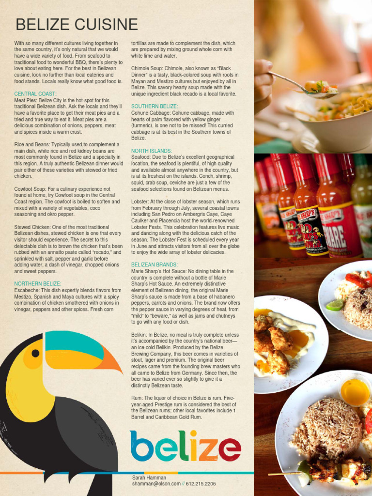 Belize Cuisine | PDF | Hot Sauce | Foods