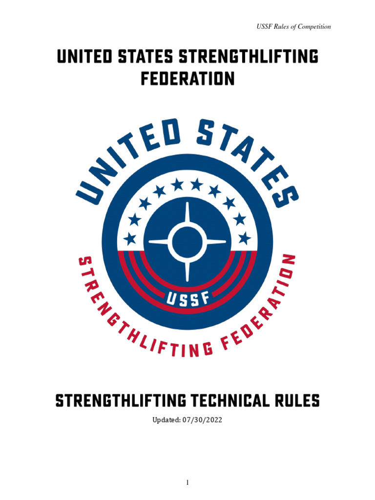 USSF Strengthlifting Technical Rules 9.23.21 | PDF