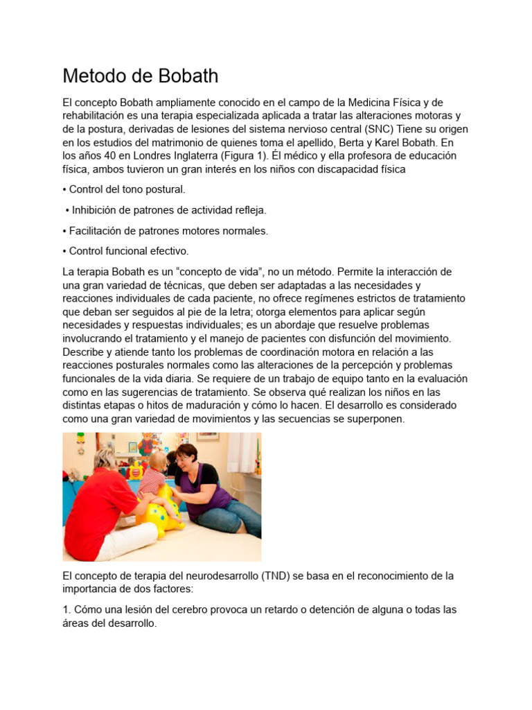 Metodo de Bobath | PDF | Neurociencia | Sistema nervioso