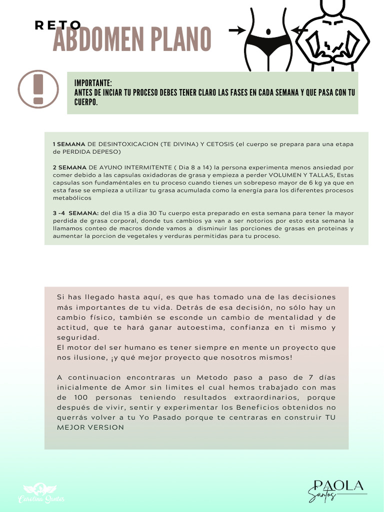 Reto Abdomen Plano | PDF | Almuerzo | ensalada