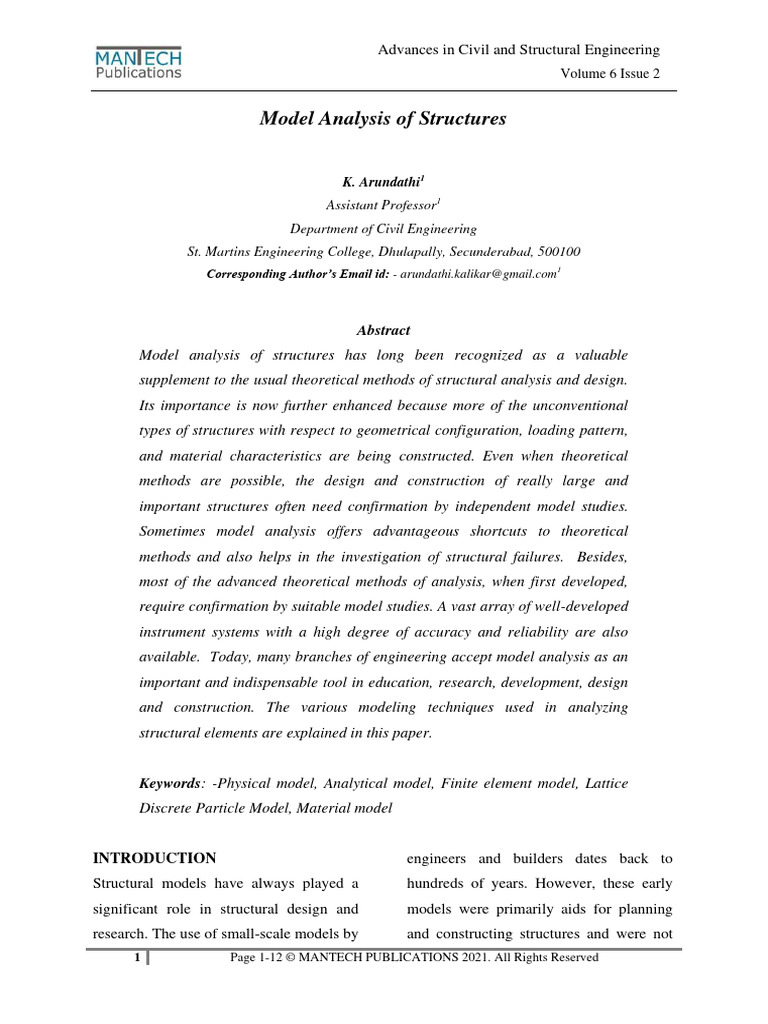 Structural Modeling Techniques Overview | PDF | Structural Analysis ...