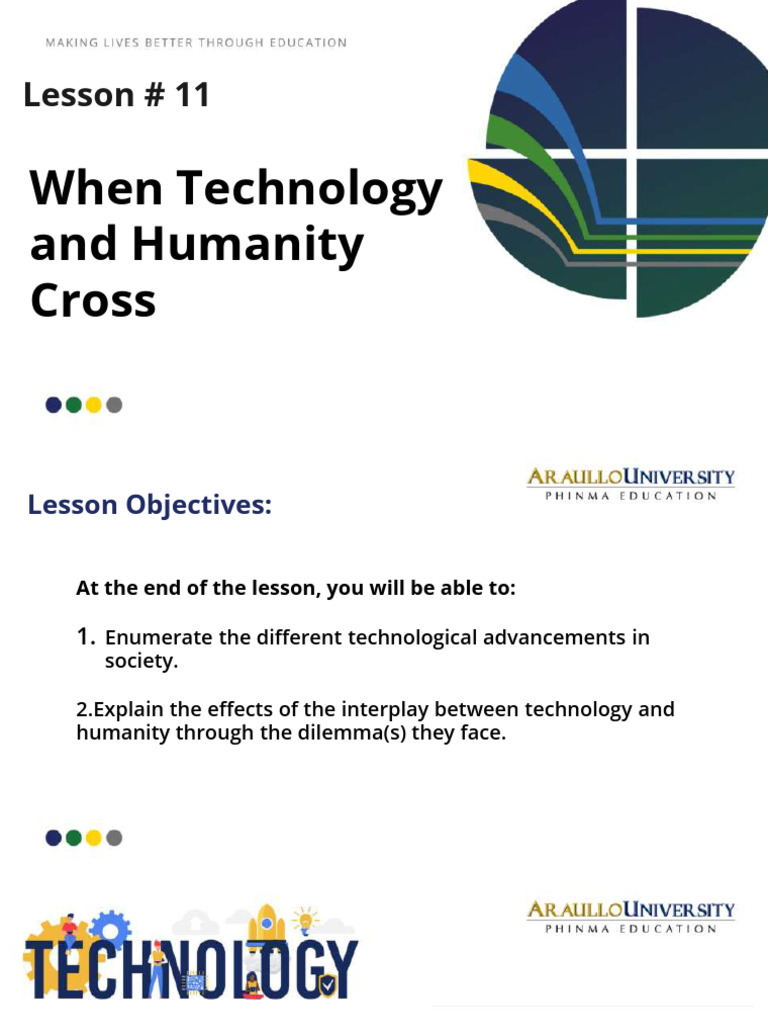 Lesson 11. - When Technology and Humanity Cross | PDF | Human | Virtual ...