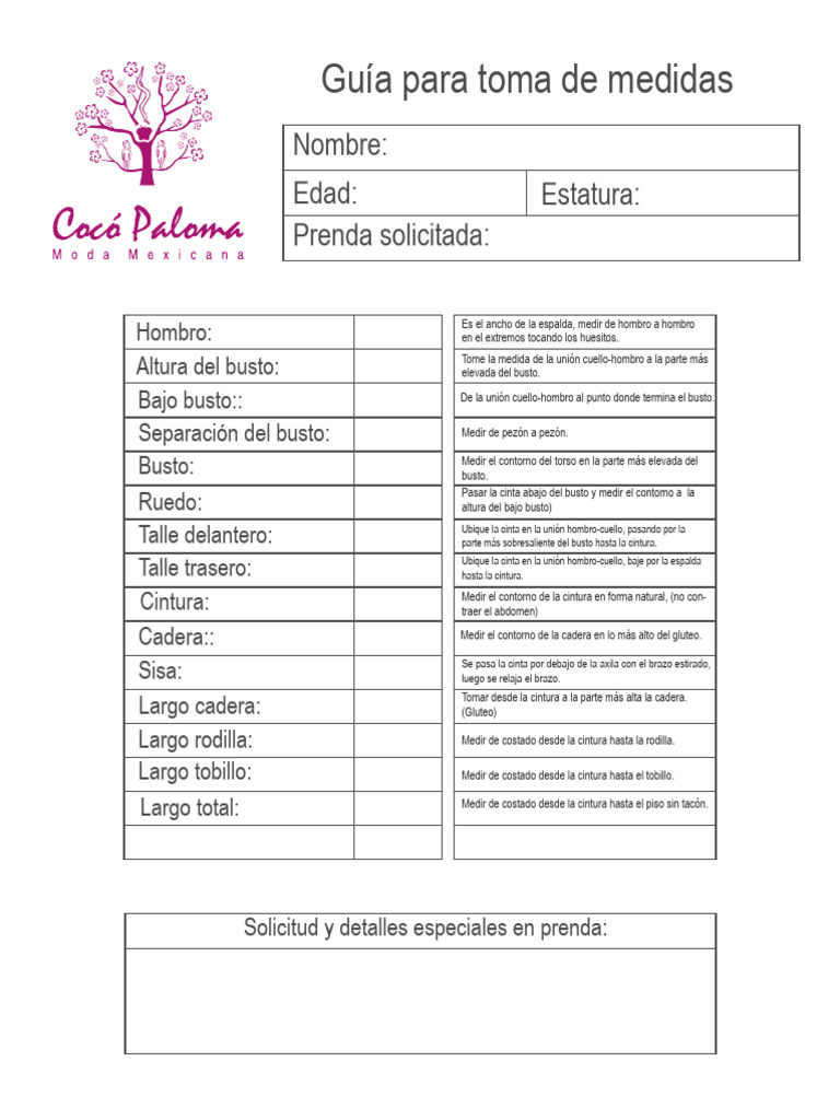 Formato de Medidas CCP18 | PDF