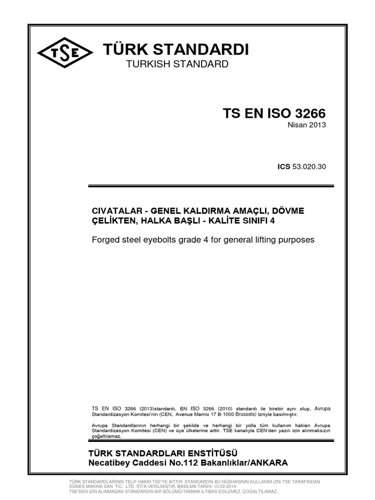 TS en Iso 3266 | PDF