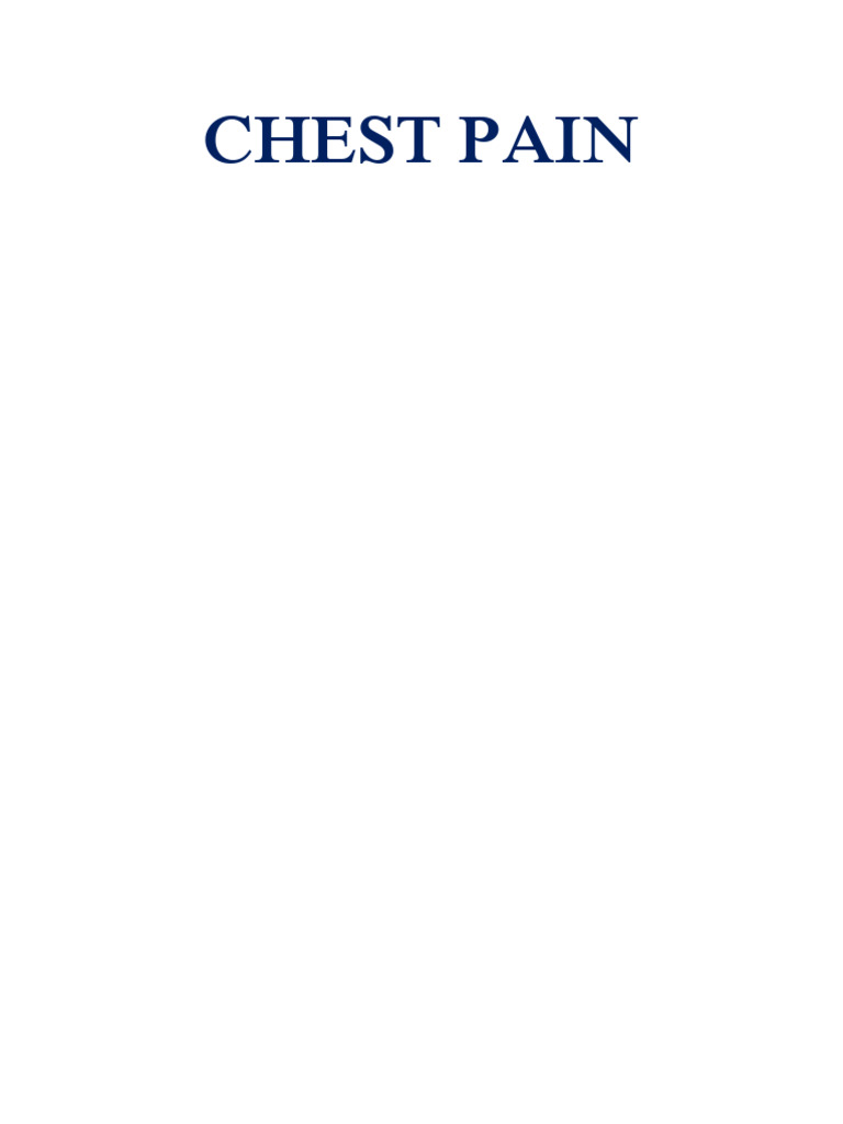 Chest Pain | PDF | Myocardial Infarction | Clinical Medicine