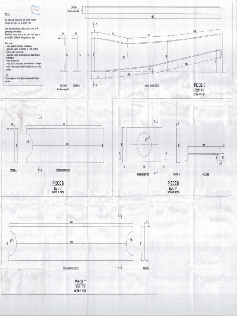 Plan Renfort Chassis 2cv Coté Droit | PDF