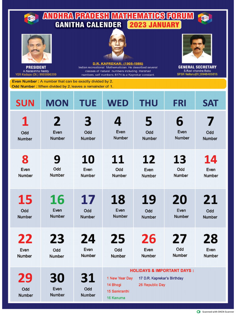 Maths Calendar 2023 | PDF