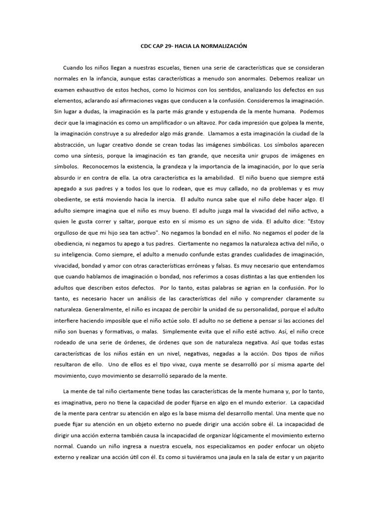 CDC Cap 29 | PDF | Mente | Escuelas