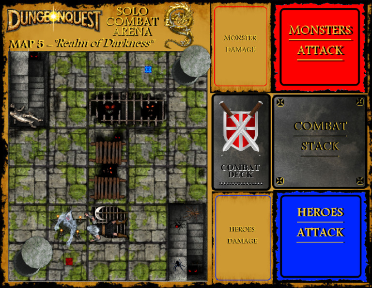 DUNGEONQUEST SOLO COMBAT Map 5 Realm of Darkness | PDF