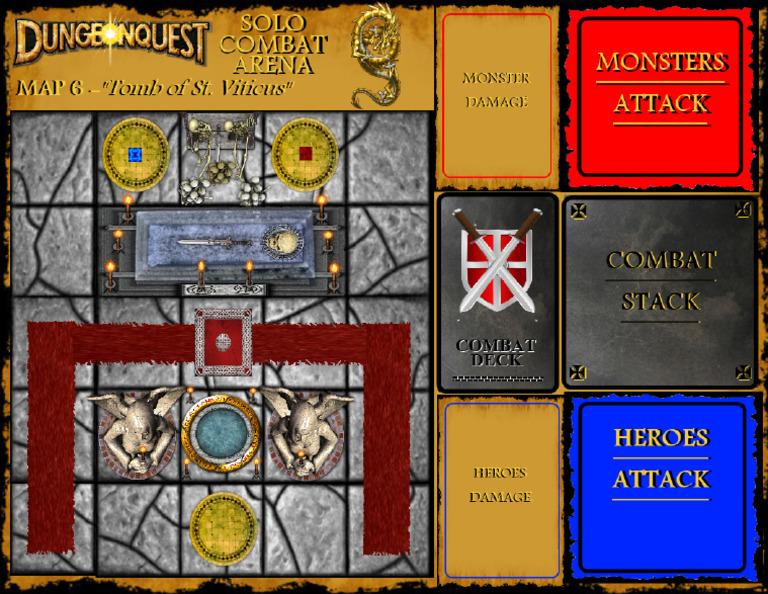 DUNGEONQUEST SOLO COMBAT Map 6 Tomb of ST Viticus | PDF