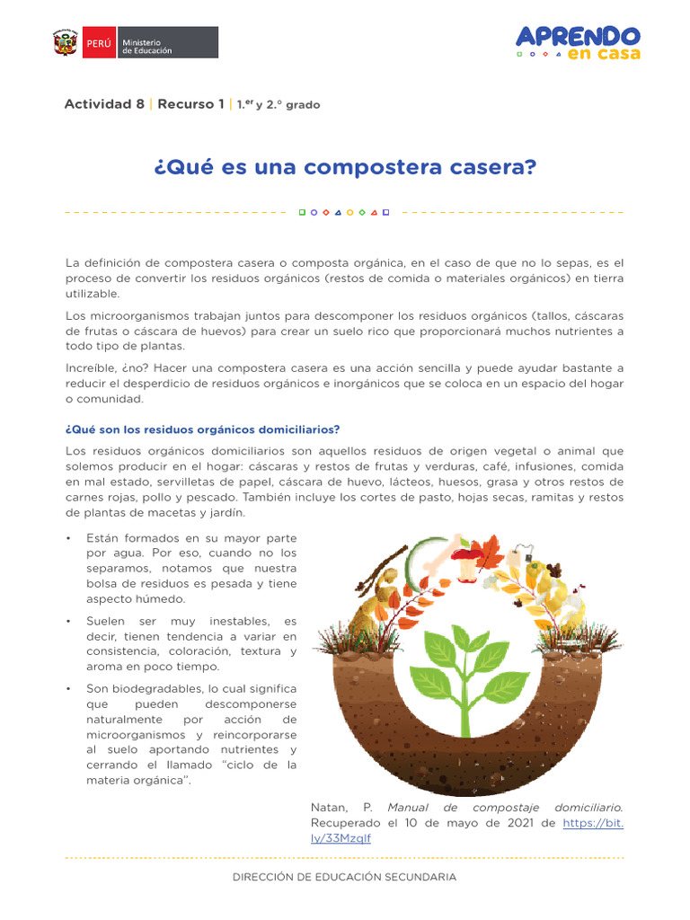 9 - Actividad 8-¿Qué Es Una Compostera Casera | PDF | Compost | Residuos